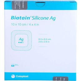 EMRA-MED Arzneimittel GmbH Biatain Silicone Ag Schaumverband 10x10 cm 5 St