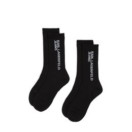 KARL LAGERFELD JEANS Socken Damen Gr&ouml;&szlig;e 36/41 schwarz / wei&szlig;