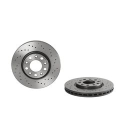 Brembo Bremsscheibe XTRA LINE vorne rechts links Gelocht/innenbel. 281mm für ALFA ROMEO JEEP FIAT 52059150 71777095 51937306 09.A721.1X
