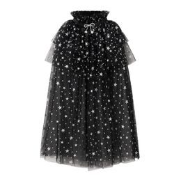 Mango Kids Cape 'HOCUSC' M&auml;dchen Gr&ouml;&szlig;e 89/164 schwarz / silber