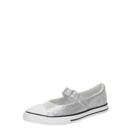 Converse Ballerina 'CTAS DAINTY' M&auml;dchen Gr&ouml;&szlig;e 28.5 silber / wei&szlig;