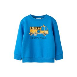 name it Sweatshirt 'NMMRADIM' Jungen Gr&ouml;&szlig;e 92 azur / curry / greige / schwarz