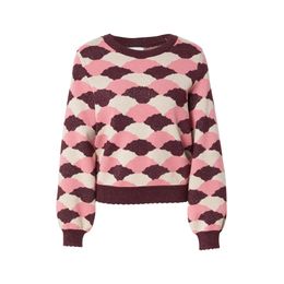 N&uuml;mph N&Uuml;MPH Pullover 'LILA' Damen Gr&ouml;&szlig;e XXL beige / rosa / bordeaux
