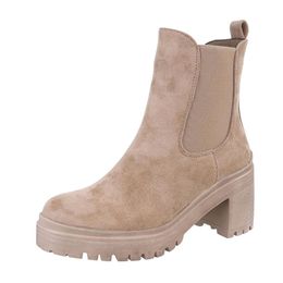 Ital-Design Chelsea Boots Damen Größe 40 beige / hellbraun Winterschuhe
