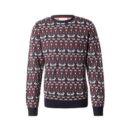 LINDBERGH Pullover 'Christmas' Herren Gr&ouml;&szlig;e S dunkelblau / dunkelrot / wei&szlig;