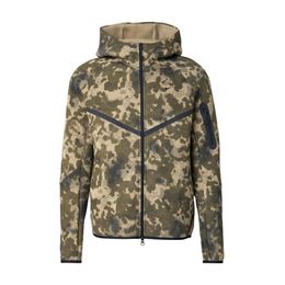Nike Sportswear Sweatjacke 'TECH FLC' Herren Gr&ouml;&szlig;e XXL beige / oliv / schwarz
