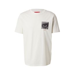 Hugo T-Shirt 'Deyss' Herren Gr&ouml;&szlig;e M elfenbein / dunkelgrau / rot / schwarz