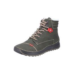 Rieker Lace-Up Ankle Boots female size 37 Olive / Red