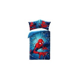 MARVEL Bettbezug 'Spiderman' Herren Gr&ouml;&szlig;e Onesize Kinder hellblau / dunkelblau / rot / wei&szlig;
