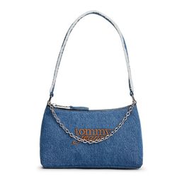 Tommy Jeans Schultertasche Damen Größe One Size blue denim / braun