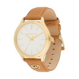 MICHAEL Michael Kors Uhr 'SLIM RUNWAY' Damen Größe One Size karamell / gold / weiß