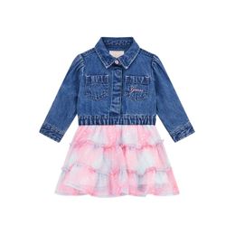 Guess Set: Kleid und H&ouml;schen M&auml;dchen Gr&ouml;&szlig;e 86 himmelblau / blue denim / pastellpink / wei&szlig;