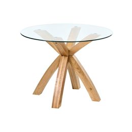 Beliani Esszimmertisch YAPP in Braun - (W) 100 x (H) 75 x (L) 100 cm | Gr.: onesize