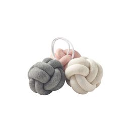 nordic coast company Baby Gym Knoten Rosa | Grau | Natur - 3er Set | Gr.: onesize