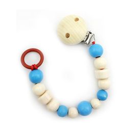 Hess Holzspielzeug Schnullerkette in Soft/Hellblau | Gr.: onesize