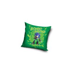 Sonic Kissenbezug 40x40cm – Green Velours Design | Gr.: onesize