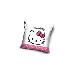 Hello Kitty Kissenbezug 40x40cm &ndash; Schleife Velours Deko | Gr.: onesize
