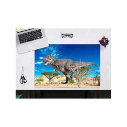 cover-your-desk.de Schreibtischunterlage &ndash; &ldquo;Hungriger T-Rex auf der Suche nach Beute&ldquo; (L)60 x (B)40 | Gr.: onesize
