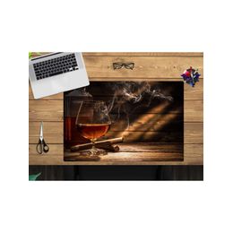 cover-your-desk.de Schreibtischunterlage &ndash; &ldquo;Whisky mit Zigarren&ldquo; (L)60 x (B)40 | Gr.: onesize
