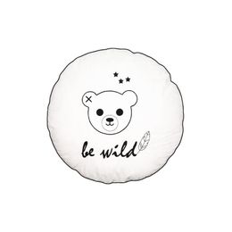 BABY LAL Sitzkissen f&uuml;r den Morgenkreis "BE-WILD" in Wei&szlig;/Schwarz - (H) 15 x (B) 45cm | Gr.: onesize