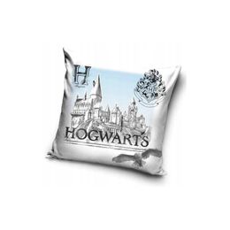 Harry Potter Kissenbezug 40x40cm – Hogwarts Weiß Velours | Gr.: onesize