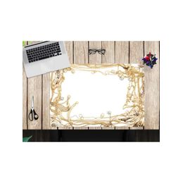 cover-your-desk.de Schreibtischunterlage &ndash; &ldquo;Goldschmuck mit Diamanten Rahmen&ldquo; (L)60 x (B)40 | Gr.: onesize