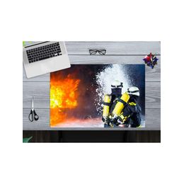 cover-your-desk.de Schreibtischunterlage &ndash; &ldquo;Feuerwehr im Einsatz&ldquo; (L)60 x (B)40 | Gr.: onesize