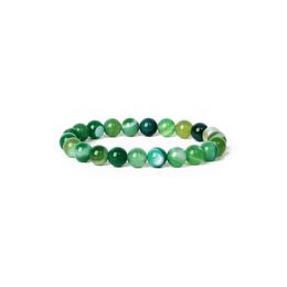 BUNGSA Perlenarmband in Achat gr&uuml;n | Gr.: onesize