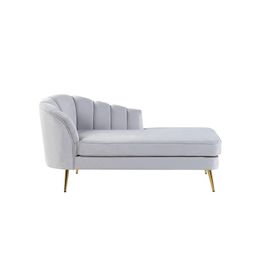Beliani Chaiselongue ALLIER in Grau/Gold - (W) 150 x (H) 75 x (L) 76 cm | Gr.: onesize