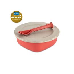 Koziol CONNECT BOX READY 1,3 - Box mit Deckel 1,3l & Besteckset in nature coral | Gr.: onesize