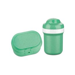 Koziol PASCAL MINI + OASE MINI - Lunchbox + Trinkflasche 200ml Set in organic apple gre | Gr.: onesize