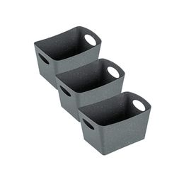 Koziol BOXXX S - Aufbewahrungsbox 1l Set in recycled ash grey | Gr.: onesize