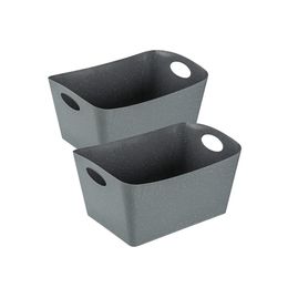 Koziol BOXXX L - Aufbewahrungsbox 15l Set in recycled ash grey | Gr.: onesize