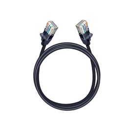 Wisam Netzwerkkabel RJ45 LAN-Kabel , UTP, Cat.6a 10m Schwarz | Gr.: onesize