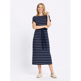 Sieh an! Jerseykleid in marine-wei&szlig;-geringelt | Gr.: 50