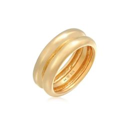 Elli Ring 925 Sterling Silber Ring Set in Gold | Gr.: 58