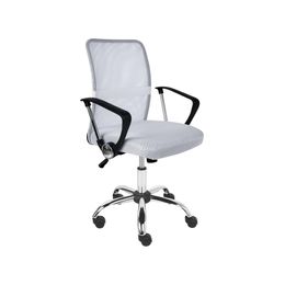 Beliani B&uuml;rostuhl BEST in Wei&szlig;/Silber/Schwarz - (W) 55 x (H) 94 x (L) 55 cm | Gr.: onesize