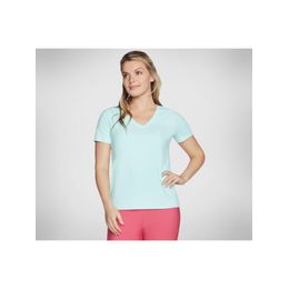 Skechers T-Shirt "GODRI SERENE VNECK TOP" in Hellblau | Gr.: L