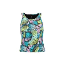 Skechers T-Shirt "GOWALK BUTTERFLY SHADOW SHELF BRA TANK" in T&uuml;rkis / Lila / Gr&uuml;n | Gr.: L
