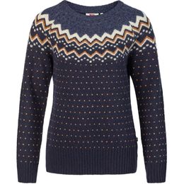 Fjällräven Fjällräven Pullover 'Övik' Damen Größe XL nachtblau / braun / weiß