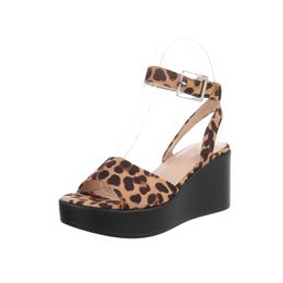 Ital-Design Sandale & Sandalette in Beige und Braun | Gr.: 38