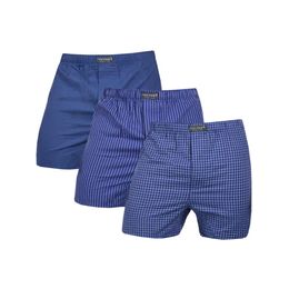 Normani 3 St&uuml;ck Herren Web Boxershorts in Navy | Gr.: L