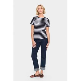 Saint Tropez Shirt in Wei&szlig;/ Schwarz | Gr.: S