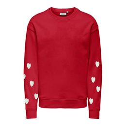 KIDS Only Pullover 'Marisa Teddy Heart' in rot | Gr.: 134/140