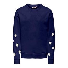 KIDS Only Pullover 'Marisa Teddy Heart' in blau | Gr.: 110/116
