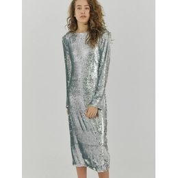 NORR Kleid ' Emma ' Damen Größe 40 silber Winterkleid