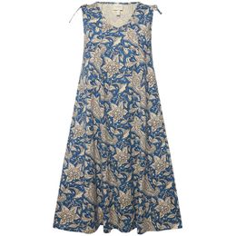 Ulla Popken Kleid Damen Gr&ouml;&szlig;e 50/52 creme / rauchblau / schwarz