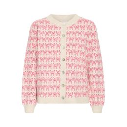 Ichi Strickjacke 'Brielle' Damen Gr&ouml;&szlig;e L beige / pink
