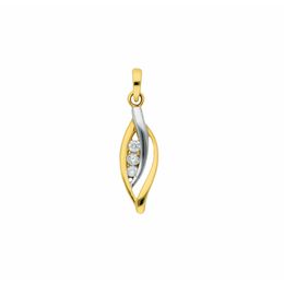 Adelia&acute;s Kettenanh&auml;nger ADELIA&acute;S "333 Gold Anh&auml;nger mit Zirkonia", gold, Schmuckanh&auml;nger, Damen, mit Zirkonia, Gold, Kettenanh&auml;nger, mit Zirkonia Goldschmuck f&uuml;r Damen