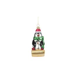HOME STORY Weihnachtsbaumschmuck Pinguine Glas,Aluminium Maße (cm): B: 7,8 H: 11,3 T: 5.3 » Höffner